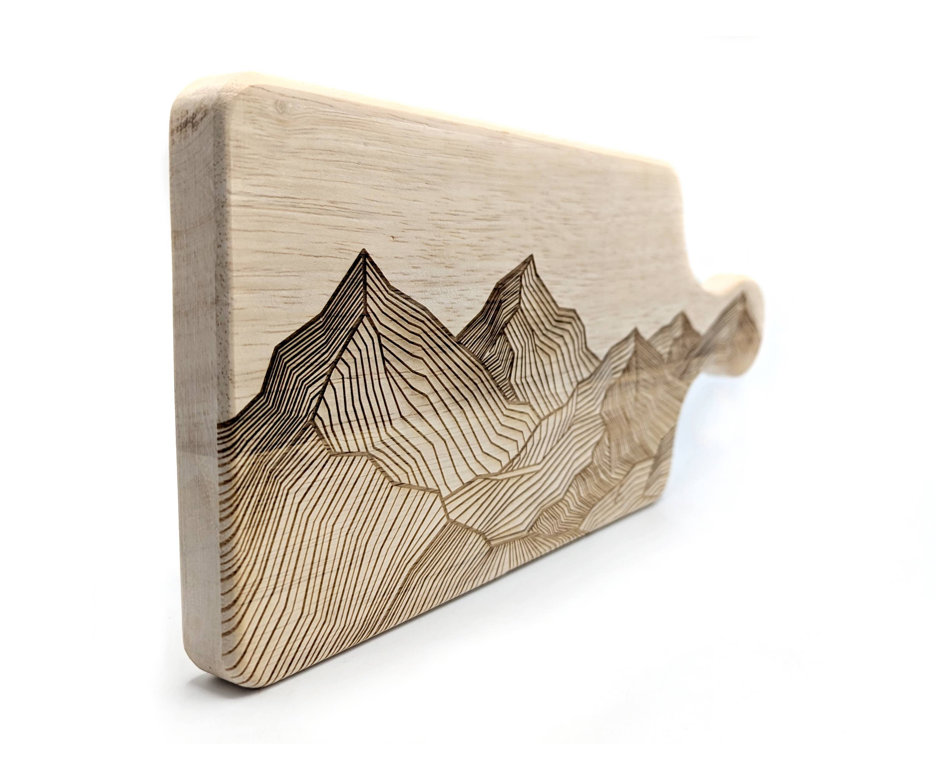 MOUNTAIN LINE ART Laser Engraved Wood Cutting Board – Smoky Mountain ...